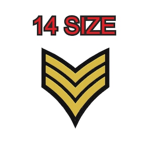 Embroidery Design Military Chevron Sergeant Stripes Rank Us Multiple ...