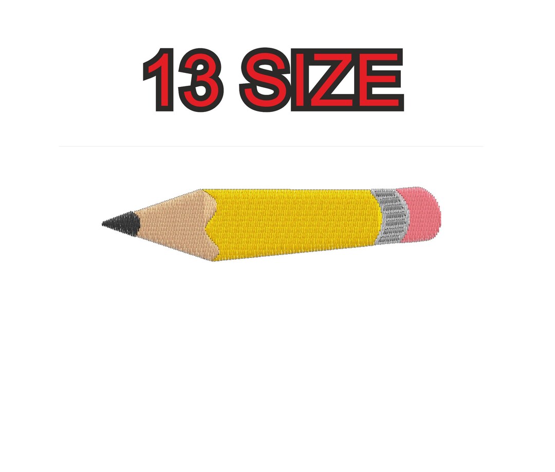 Multiple Size Embroidery Pen Pencil School Download Files Patterns ...