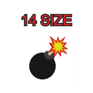 Multiple Size Embroidery Design Bomb Explosive Boom Instant Download ...
