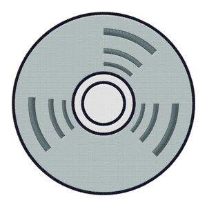 Embroidery Design Disc Music Vinyl Record Cd Multiple Size Patch ...