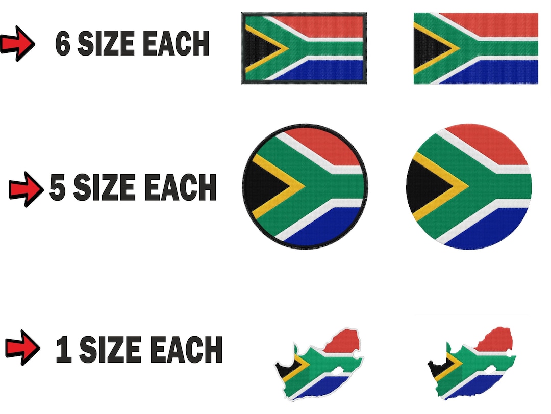 Multiple Size Embroidery Machine Flag Banner South Africa African ...