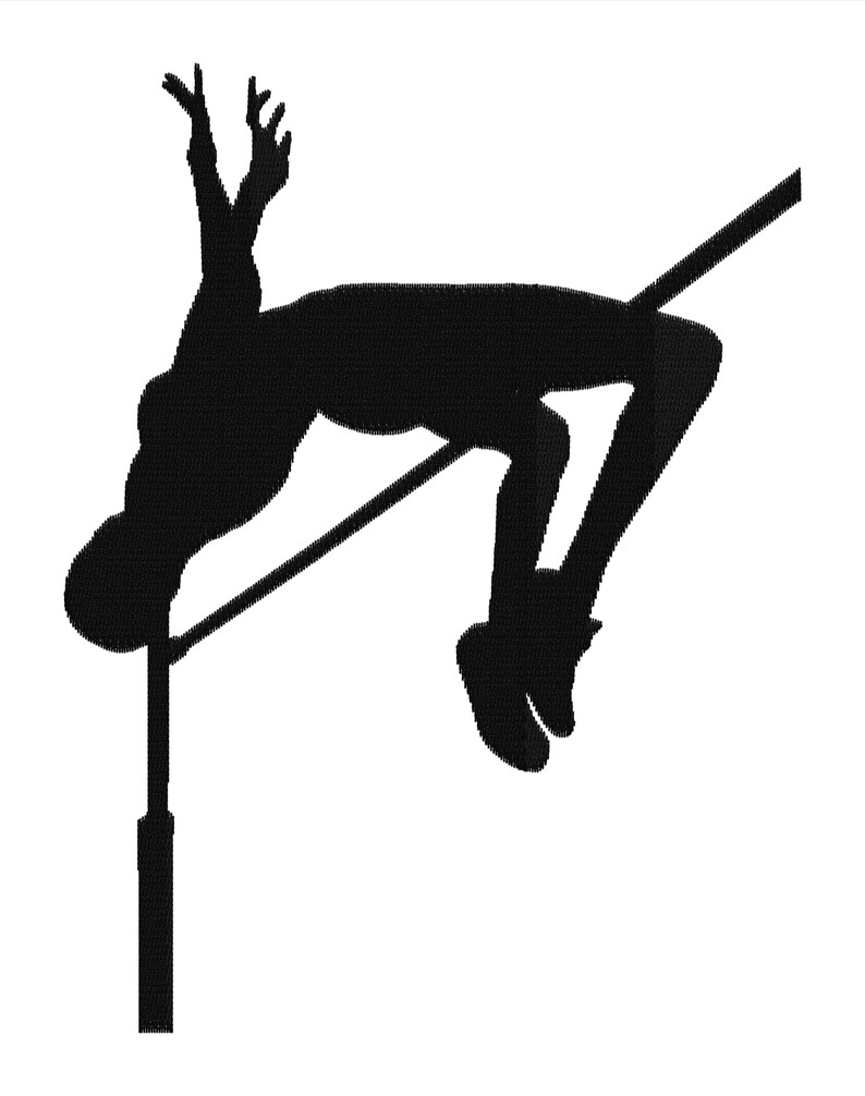 Embroidery Design High Jump Multiple Size Silhouette Patch - Etsy