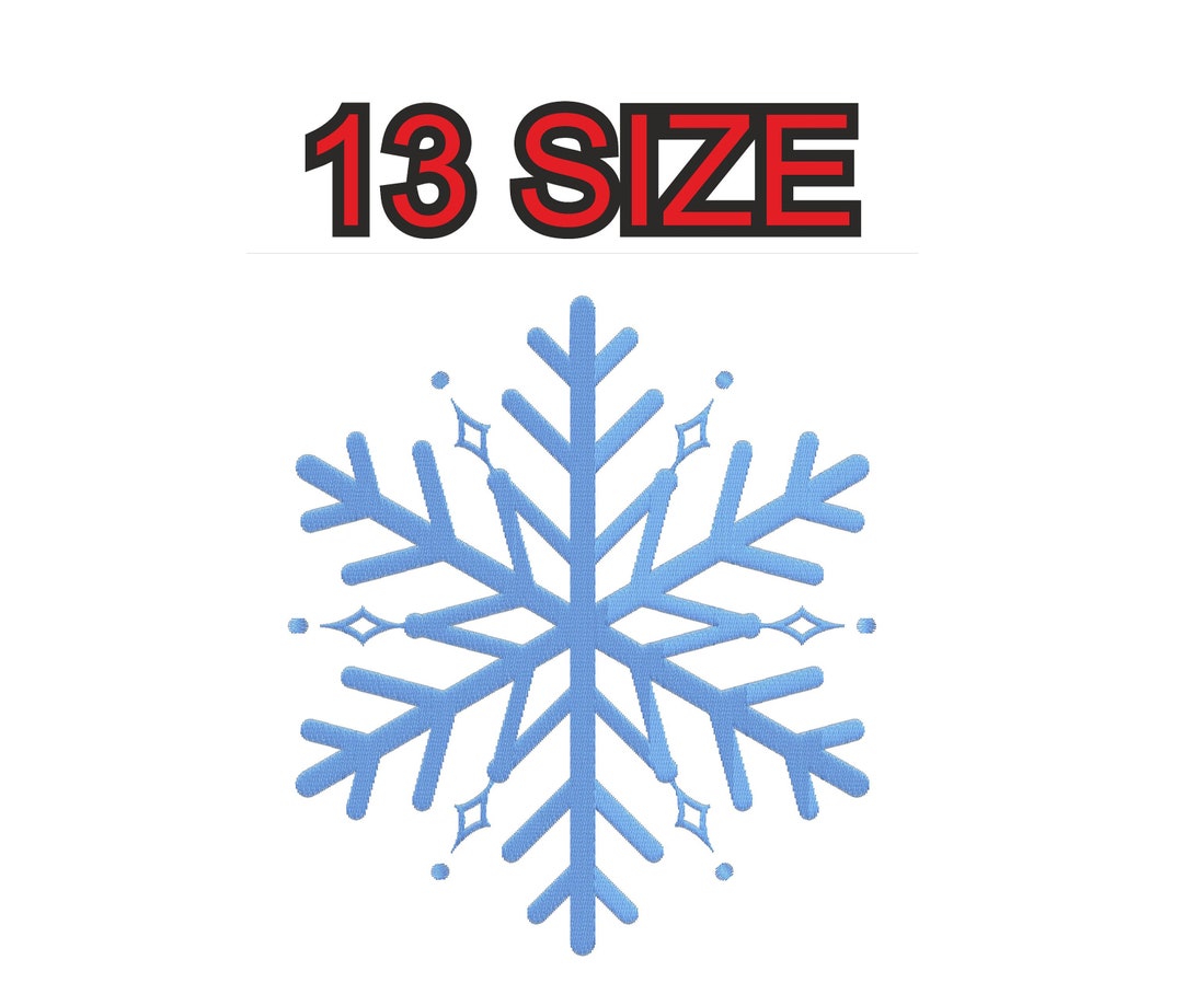 Embroidery Design Snowflake Snow Winter Patch Instant Download Files ...