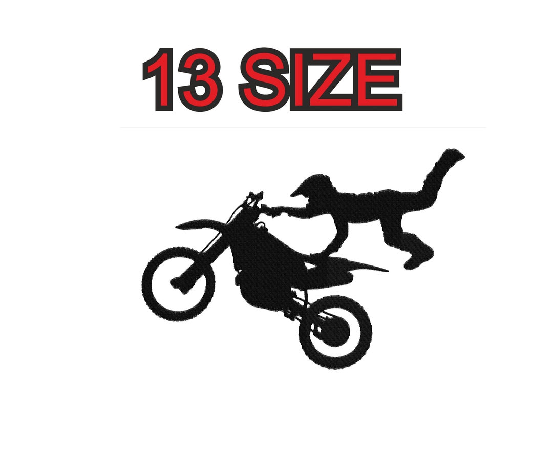 Embroidery Design Motocross Motorcycle Dirt Bike Multiple Size ...
