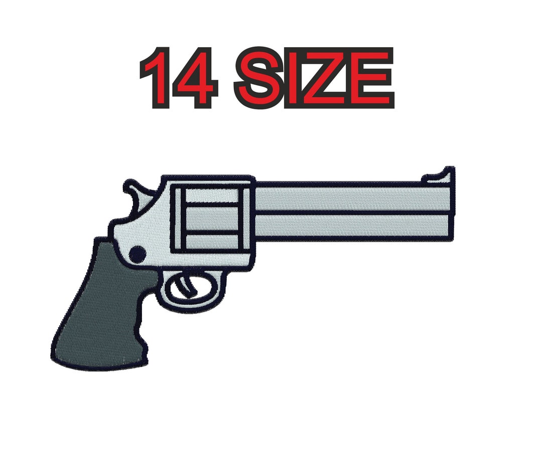 Embroidery Design Gun Weapon Pistolet Multiple Size Silhouette Instant ...