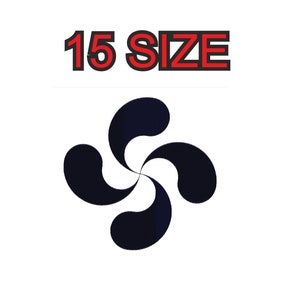 Embroidery Design Basque Cross Lauburu Multiple Size Silhouette Patch Instant Download Files ...
