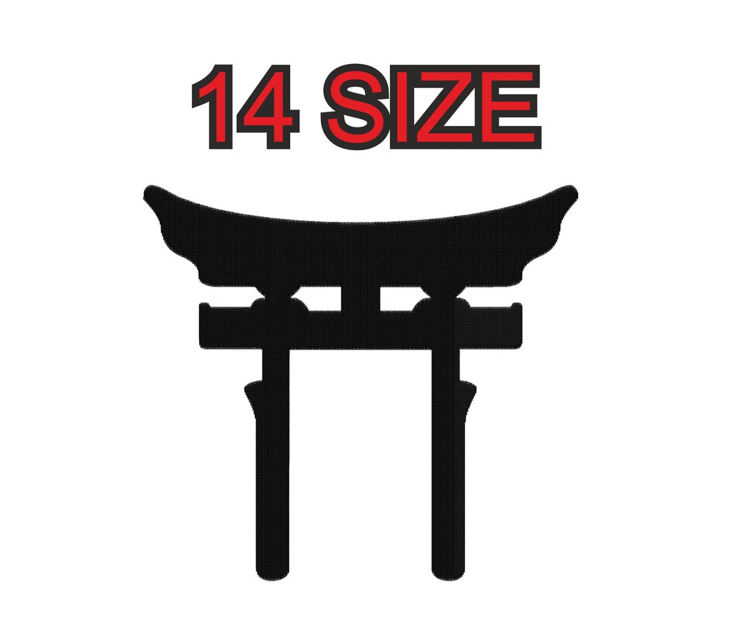 Embroidery Design Reiki Torii Shinto Symbol Multiple Size Embroidery ...