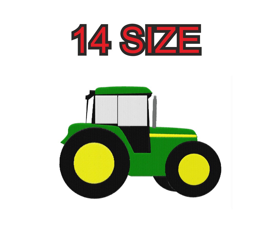 Embroidery Design Tractor Farm Multiple Size Silhouette Patch Instant ...