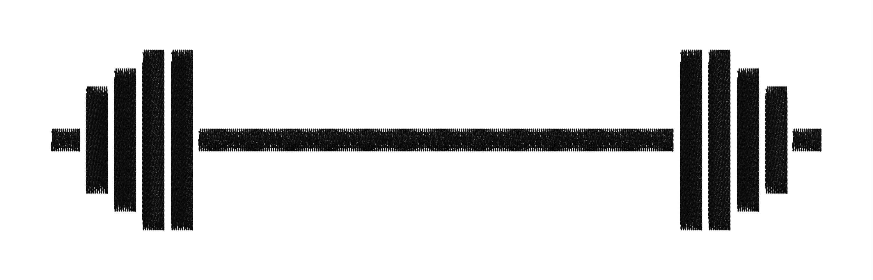 Embroidery Design Barbell Dumbell Multiple Size Embroidery Silhouette ...