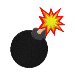 Multiple Size Embroidery Design Bomb Explosive Boom Instant Download ...