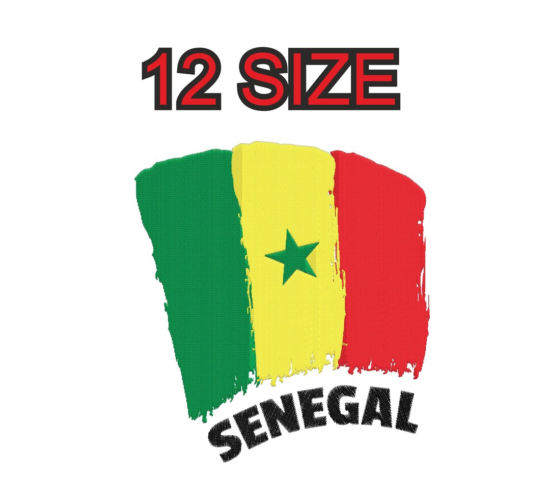 Embroidery Design Senegal Shirt Multiple Size Embroidery Silhouette ...