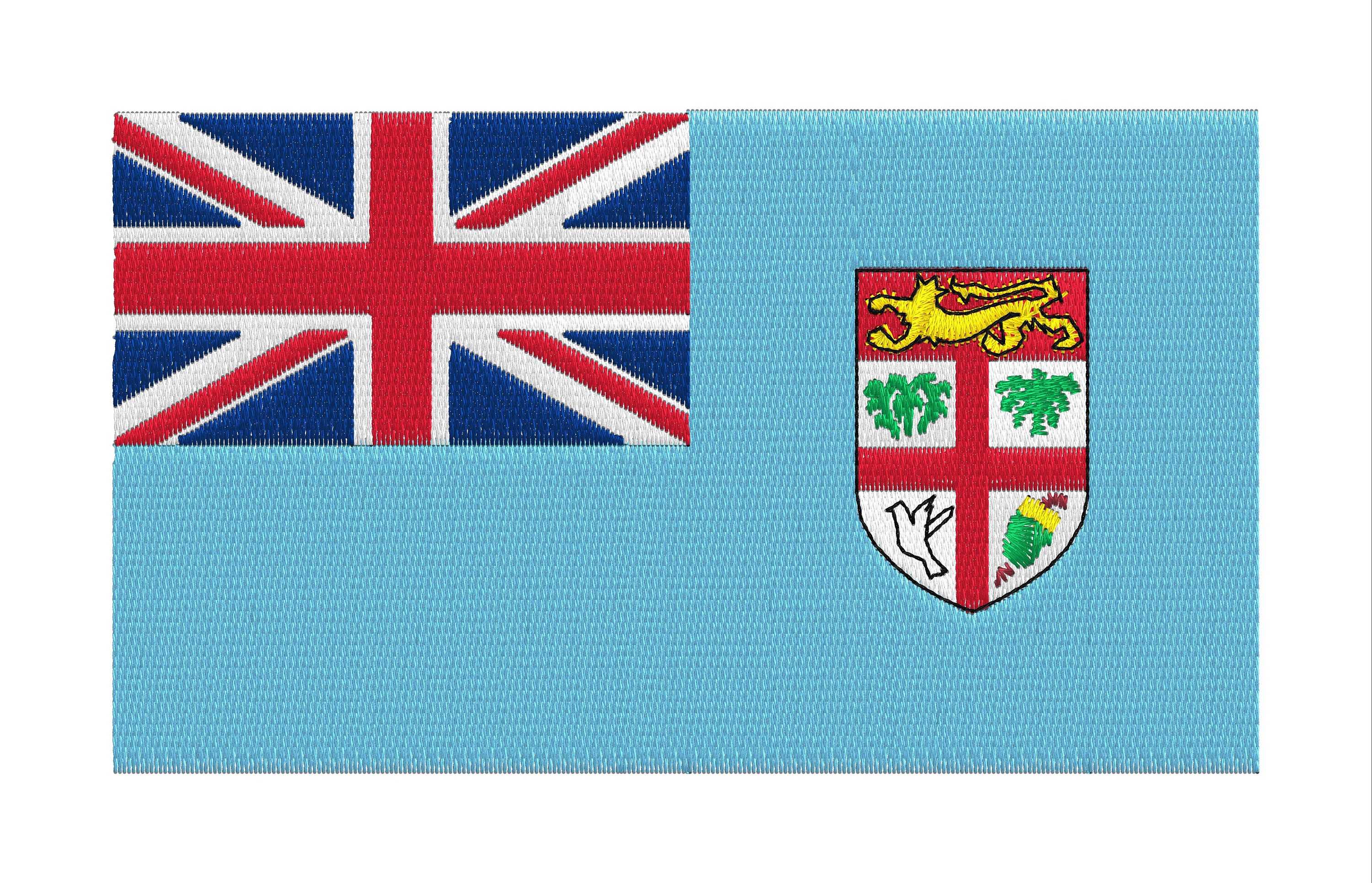 Multiple Size Embroidery Machine Flag Banner Fiji Fidji Islands Country ...