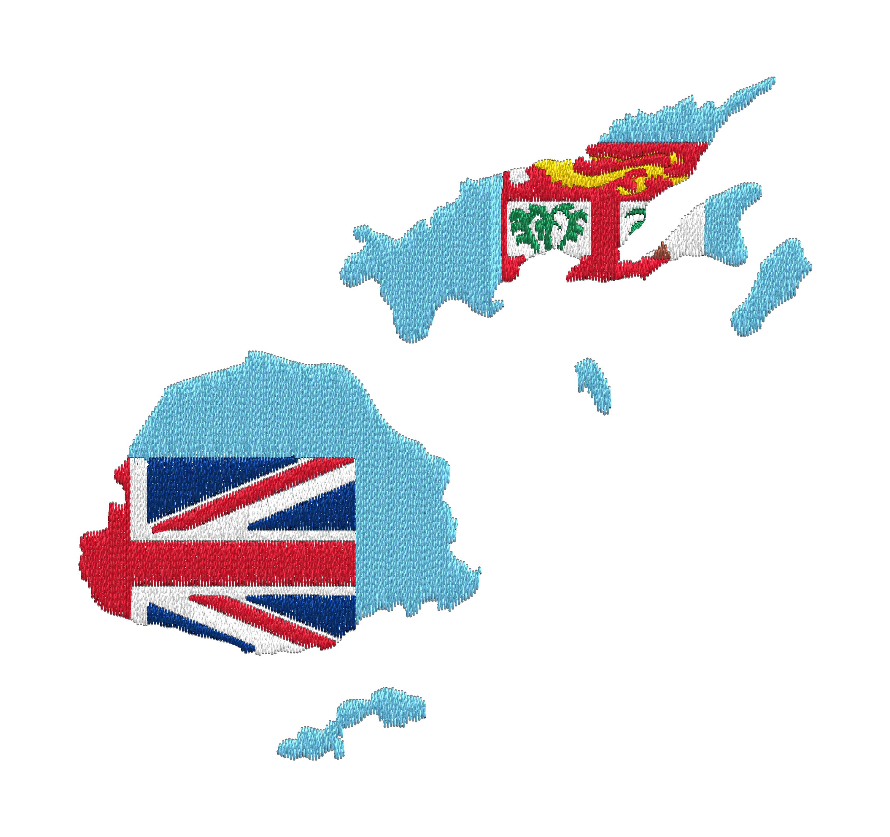 Multiple Size Embroidery Machine Flag Banner Fiji Fidji Islands Country ...