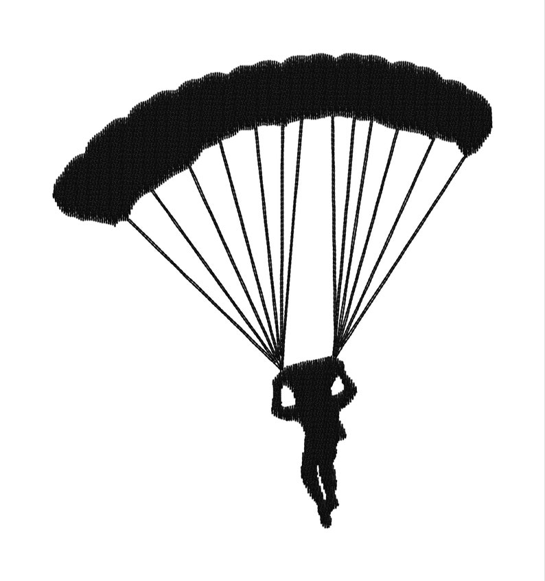 Multiple Size Embroidery Design Parachute Parachuting - Etsy