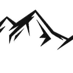 Embroidery Design Mountain Snow Outline Multiple Size Silhouette Patch ...