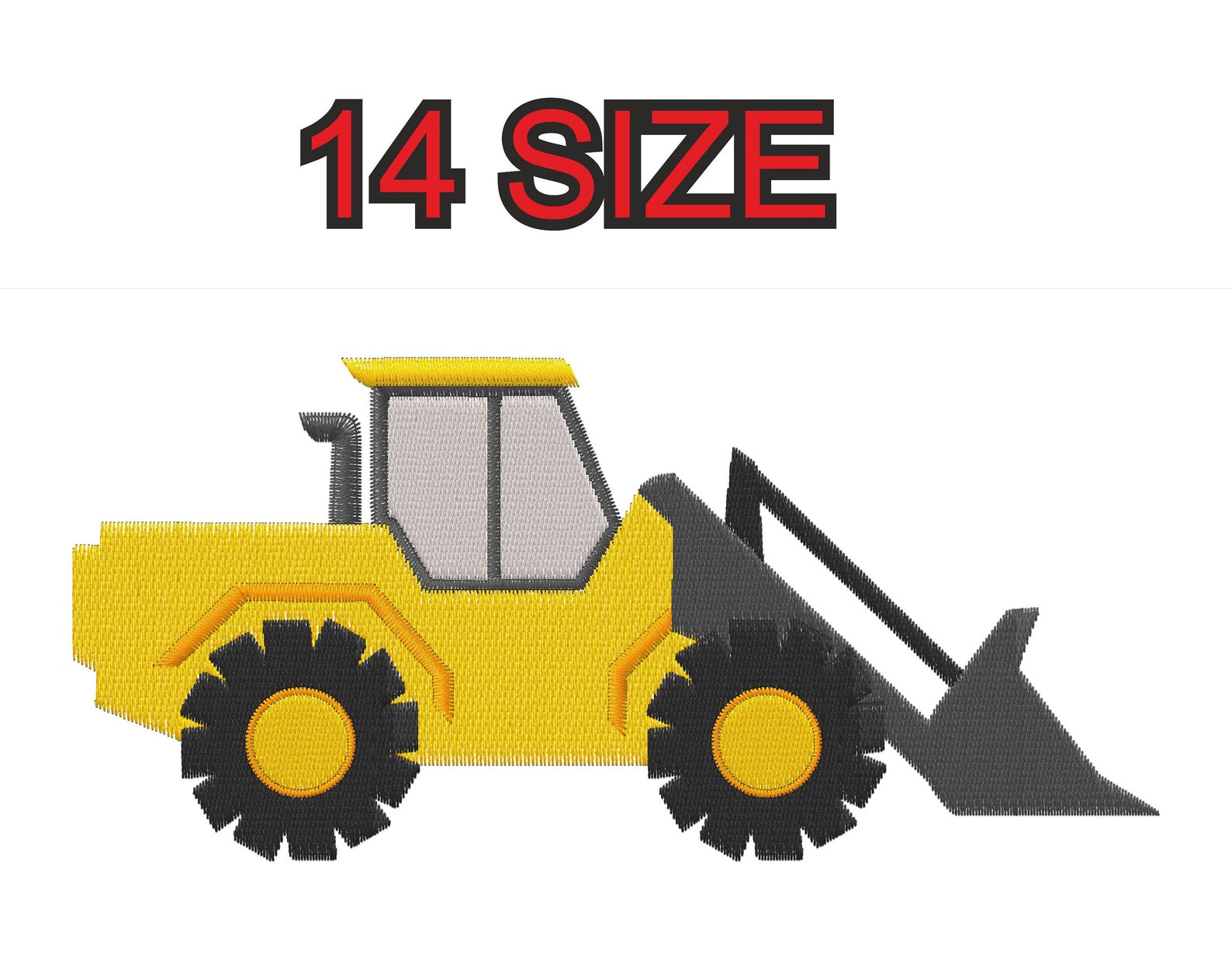 Embroidery Design Backhoe Loader Excavator Digger Multiple - Etsy