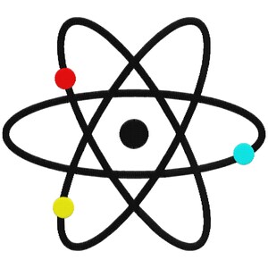 Embroidery Design Atom Science Neutron Multiple Size Silhouette Patch ...