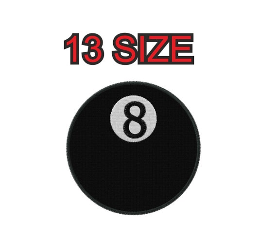 Multiple Size Embroidery Design Eight Ball Billiard Pool - Etsy