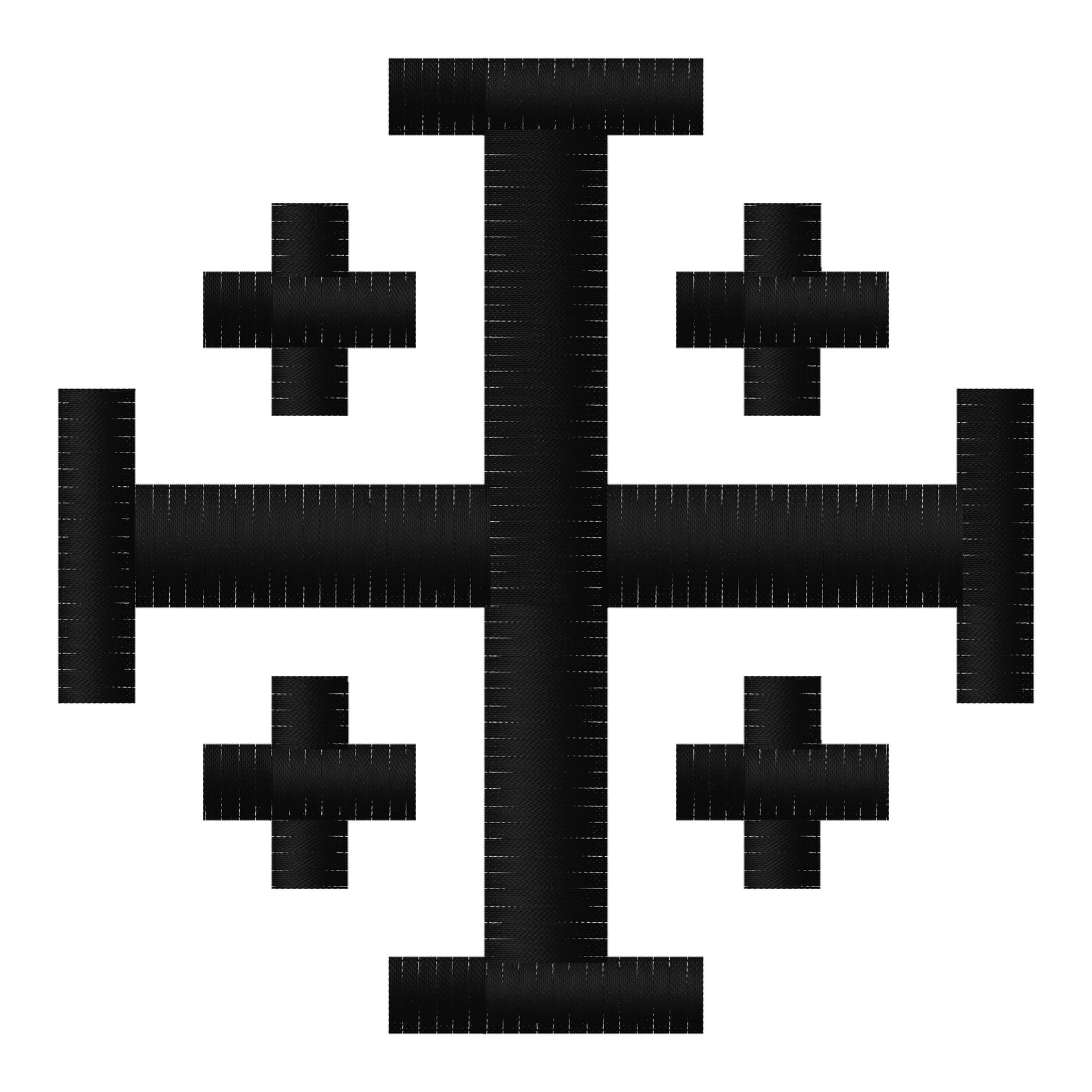 Embroidery Design Jerusalem Cross Christian Templar Knights - Etsy