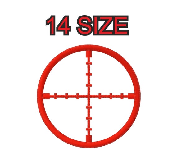 Embroidery Design Sniper Target Hunting Bullseye Multiple Size - Etsy