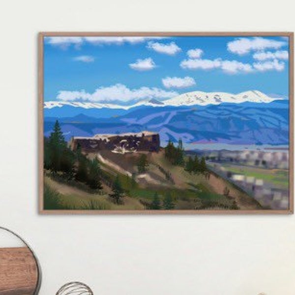 Castle Rock Painting - Etsy