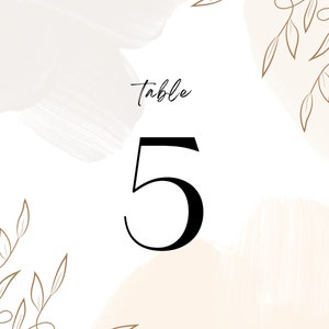 Elegant Wedding Table Numbers - Etsy