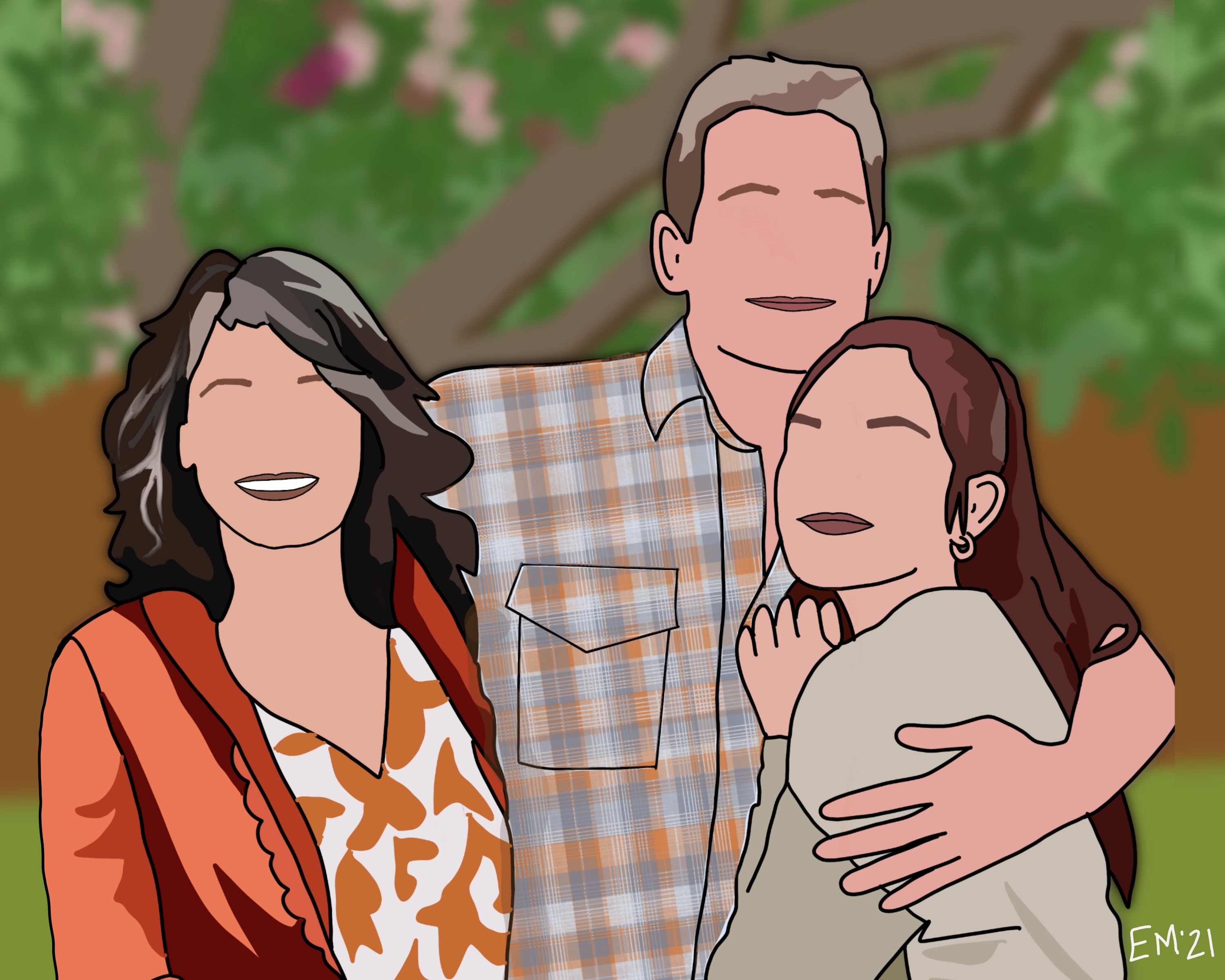 CUSTOM Digital Portrait, Cartoon Portrait, Personalized Gift, Custom ...