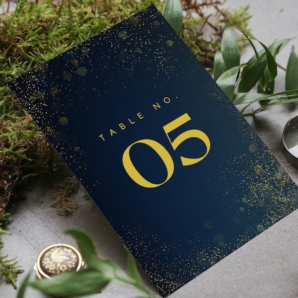 Navy Table Numbers - Etsy