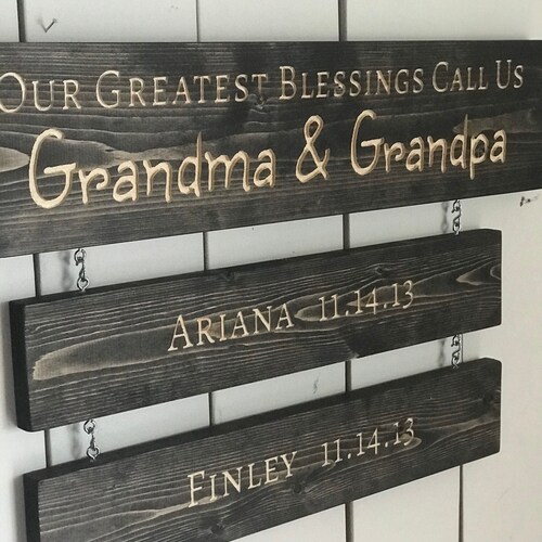 Personalized Hanging Hearts Family Names Sign/family - Etsy