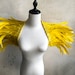 Deluxe Yellow Feather Collar or Cape, Fantasy Feather Collar for Events ...