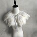 Deluxe White Feather Collar or Cape, Fantasy Feather Collar for Events ...