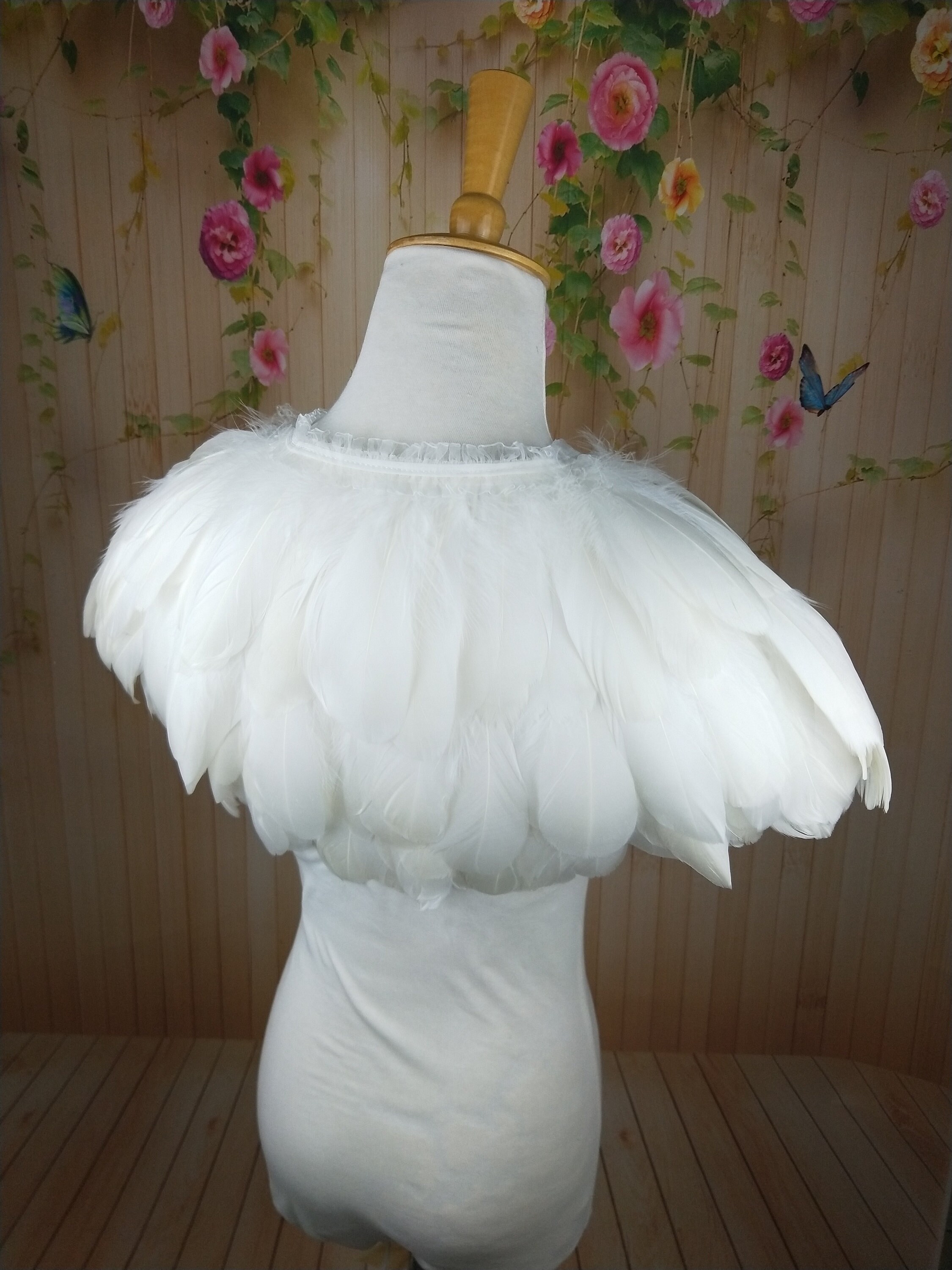Deluxe White Feather Collar or Cape Fantasy Feather Collar - Etsy