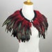 Deluxe Black&red Feather Collar or Cape, Fantasy Feather Collar for ...
