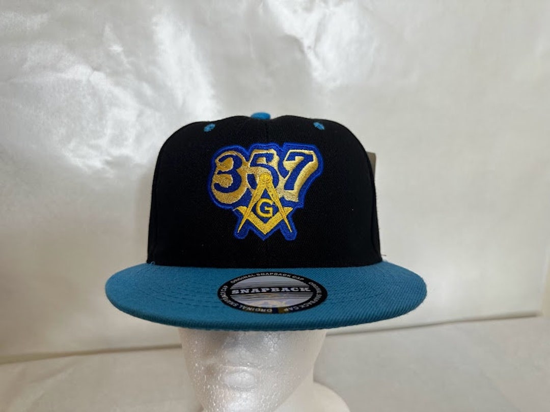 Masonic 357 Freemason Embroidery on a Baseball Cap Flat Bill Snap Back ...