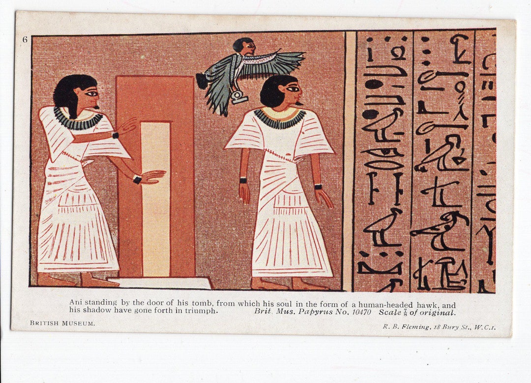 Antique Ancient Egyptian Art Postcard British Museum, Egypt Picture ...