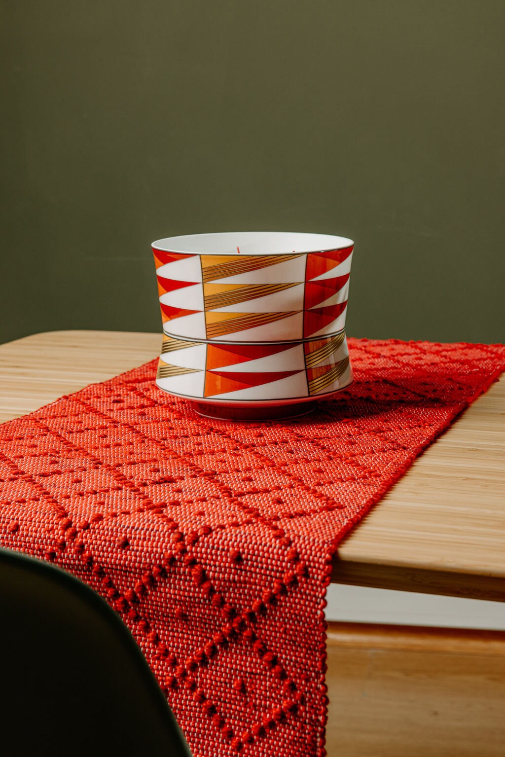 Red Table Runner | Handmade Woven Table Runner | Home Decor | Kitchen ...