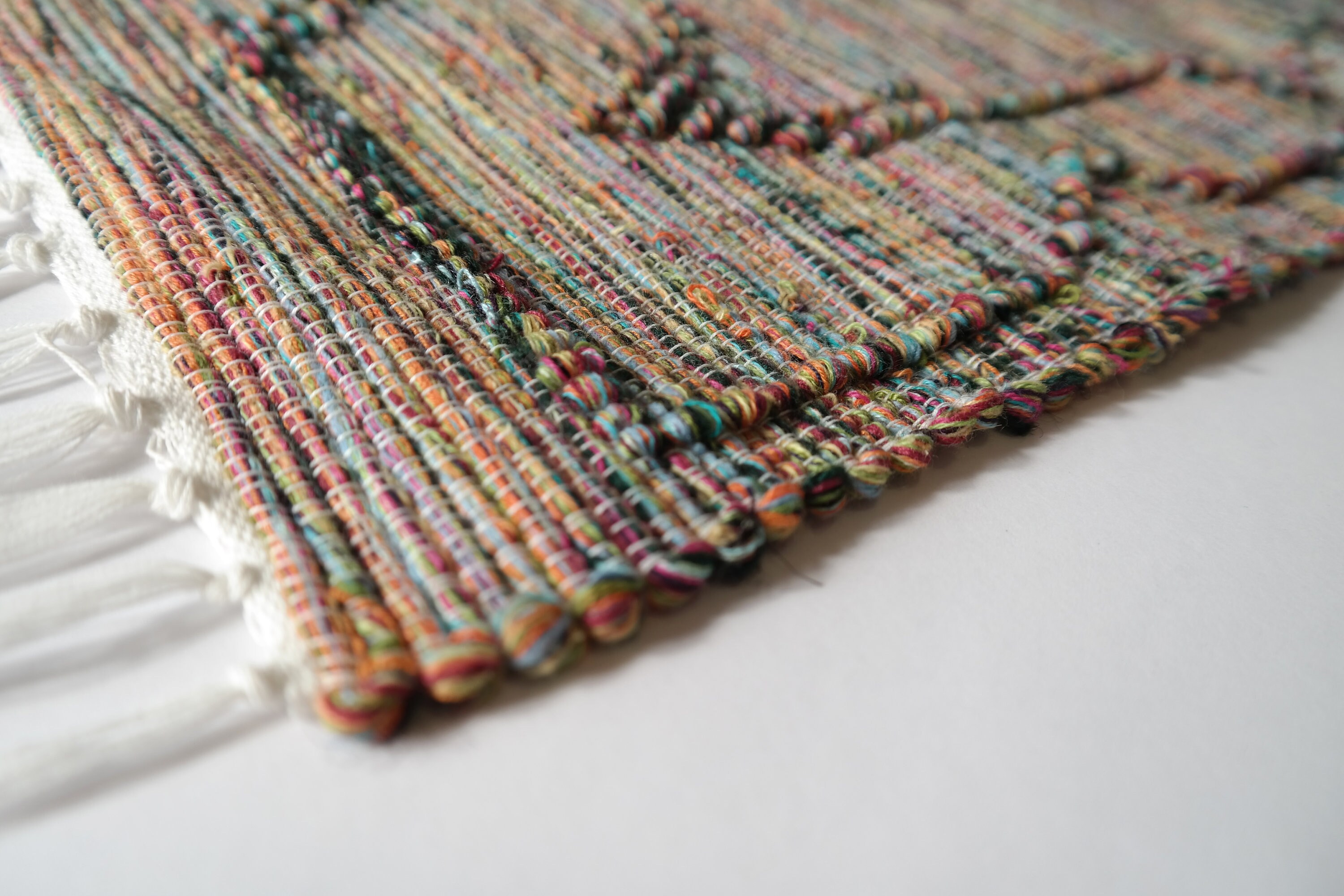 Rainbow Table Runner Handmade Woven Table Runner Home - Etsy