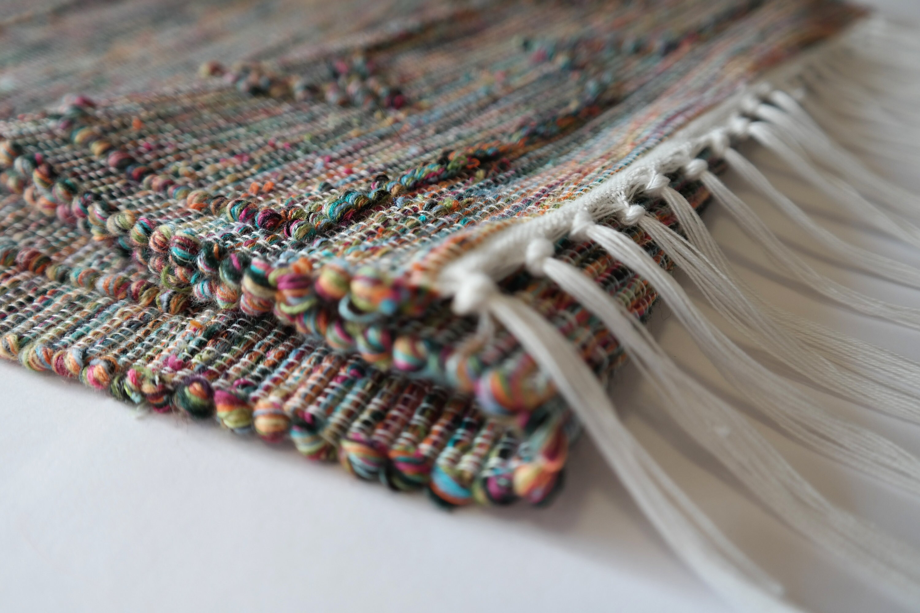 Rainbow Table Runner Handmade Woven Table Runner Home - Etsy