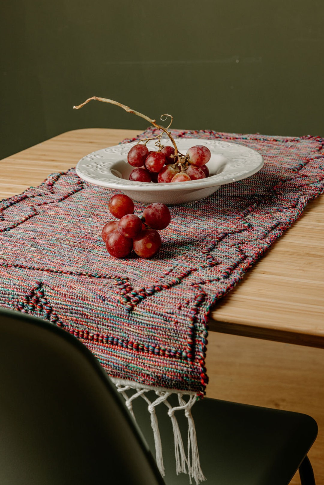 Rainbow Table Runner | Handmade Woven Table Runner | Home Decor ...
