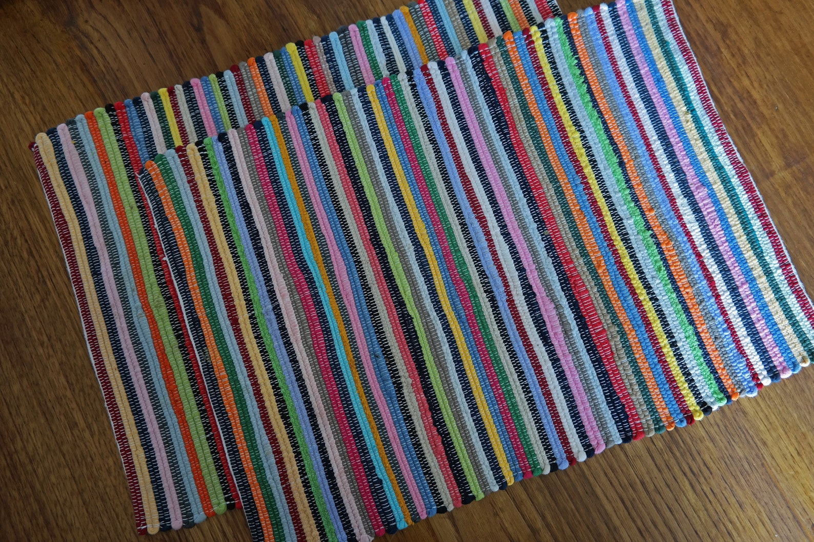 Set of 8 Multicolors Placemats Handmade Woven Placemats | Etsy