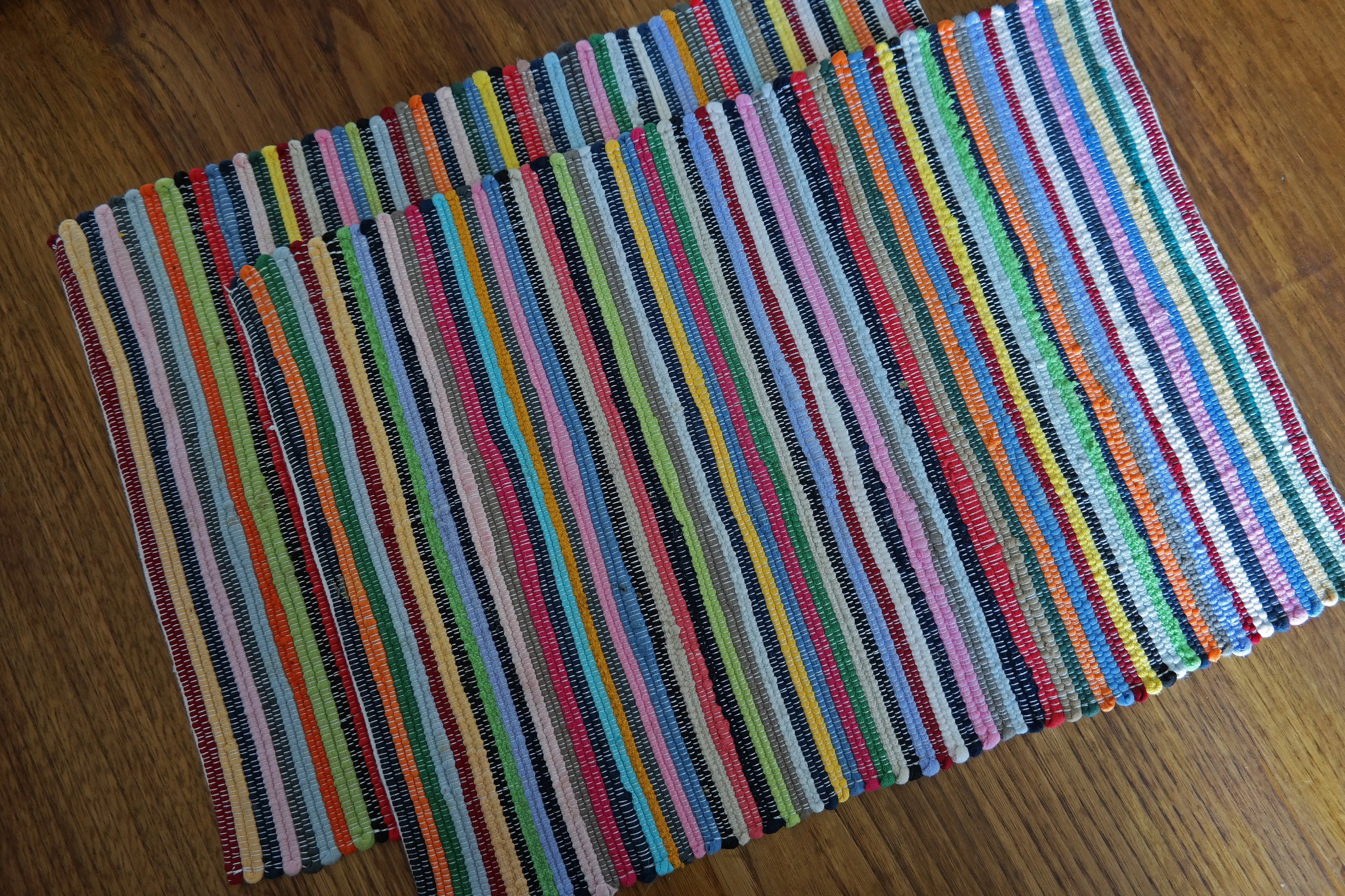 Set of 6 Multicolors Placemats Handmade Woven Placemats | Etsy