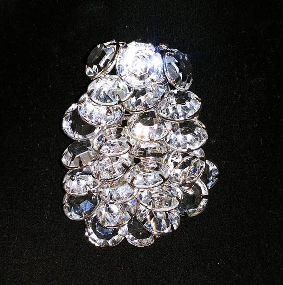 Bezel crystal pin, Crystal brooch pin, clear crystal … - Gem