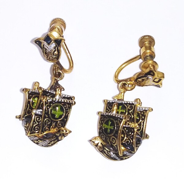 Pirate Ship Earrings - Etsy