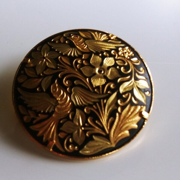 Damascene Brooch - Etsy