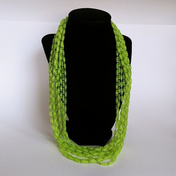 Lime Green Necklace - Etsy