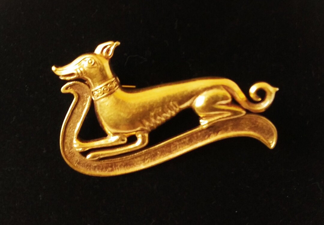 MMA Gold Dog Pin Metropolitan Museum Art Egyptian Dog - Etsy