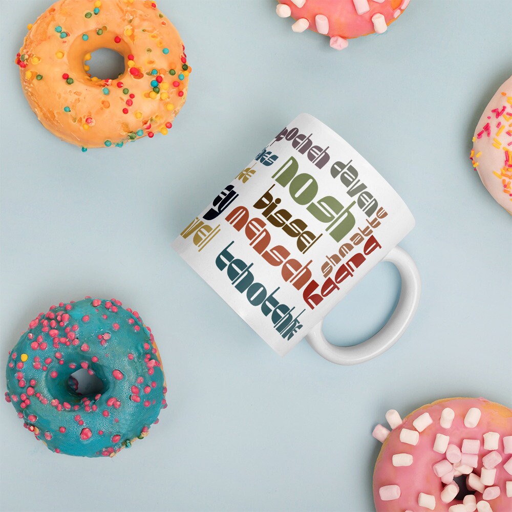 Yiddish / Jewish Slang, 22 Yiddish Words Mug, Hanukkah Mug - Etsy