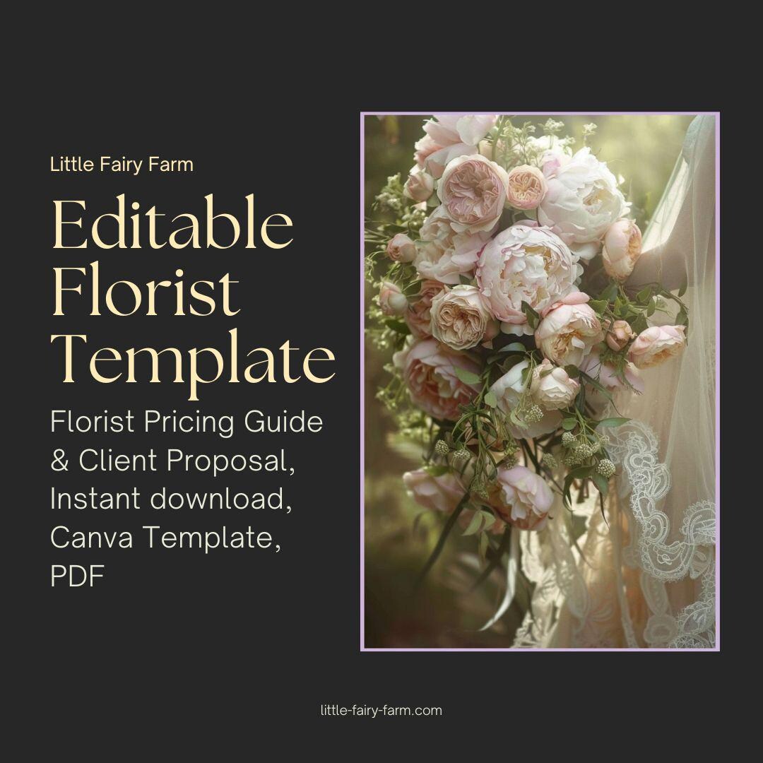 Florist Client Proposal Template and Pricing Guide | Editable Canva PDF ...