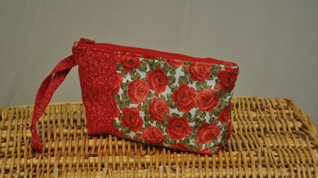 Mini Clutch (roses and Coordinating Red) - Etsy