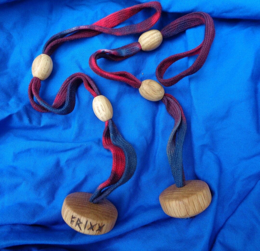 Handmade Oak Wrist Distaff: Norse Frigg Runes, Drop Spindle - Etsy